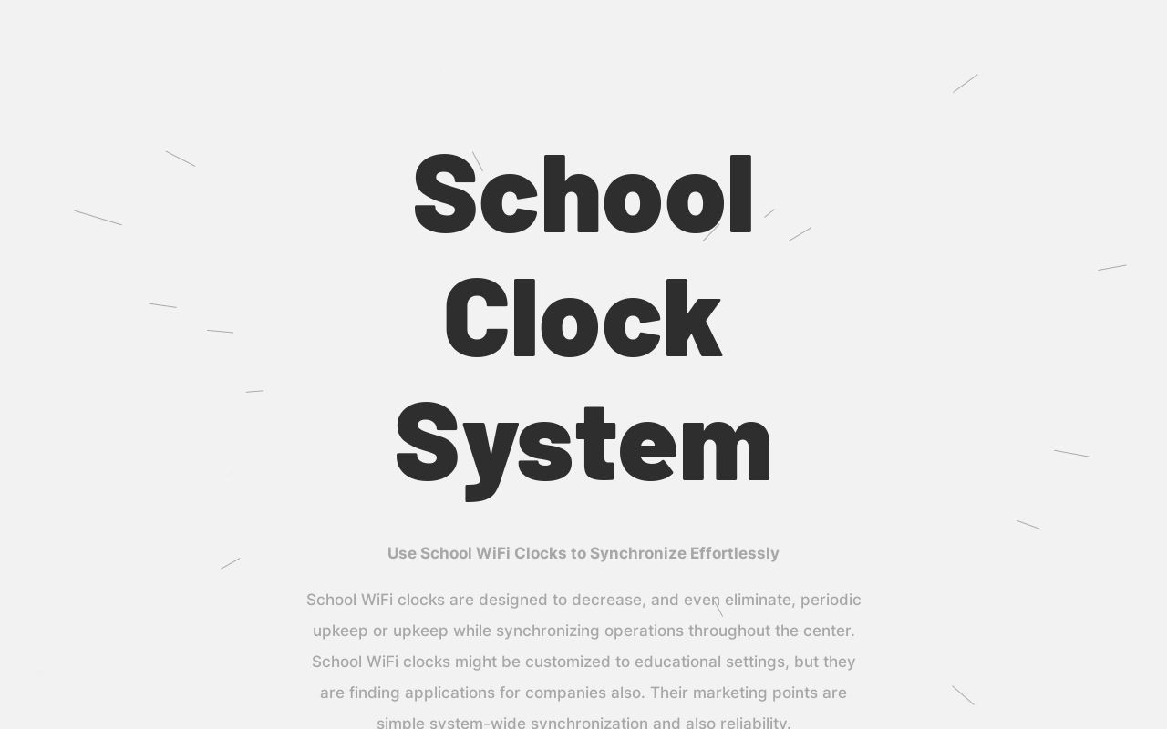 School Clock Systems